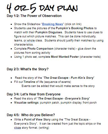 The Great Pumpkin Escape - Classful