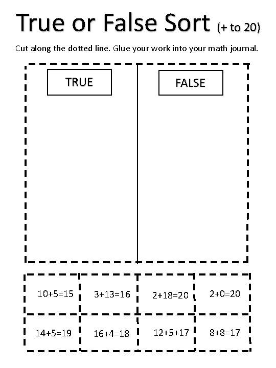True or False +/- within 20 - Classful