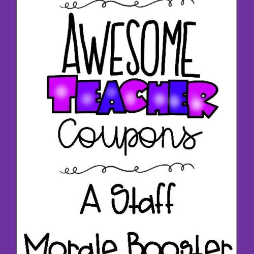 Staff Morale Booster - Teacher Coupons - Classful