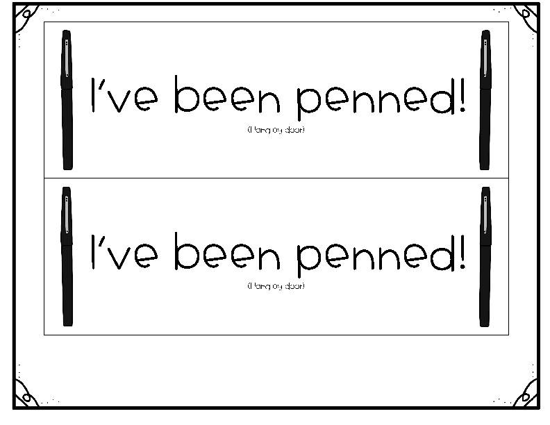 You've Been Penned - Staff Morale Booster - Classful