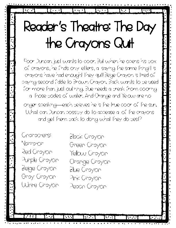 Reader's Theatre - The Day the Crayons Quit - Classful