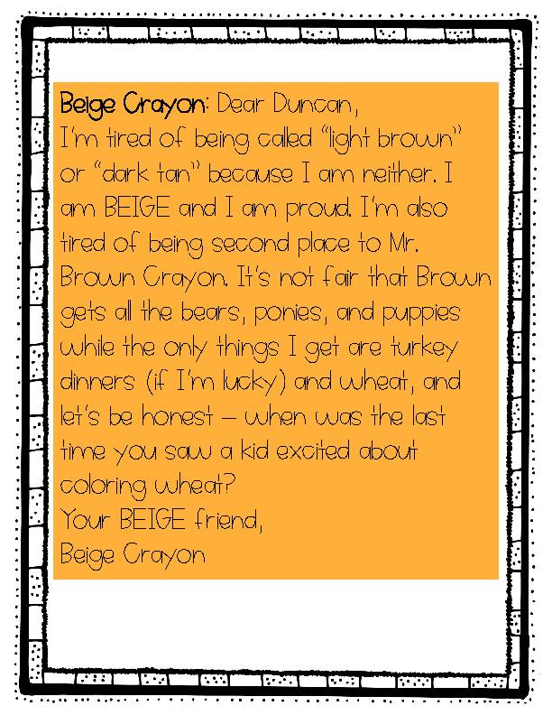 Reader's Theatre - The Day the Crayons Quit - Classful
