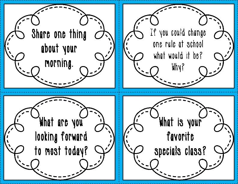 Morning Meeting Questions - Classful