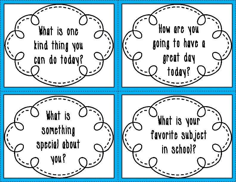 Morning Meeting Questions - Classful