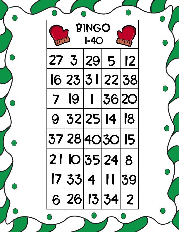 Holiday/Winter Themed BINGO (Numbers to 200) - Classful