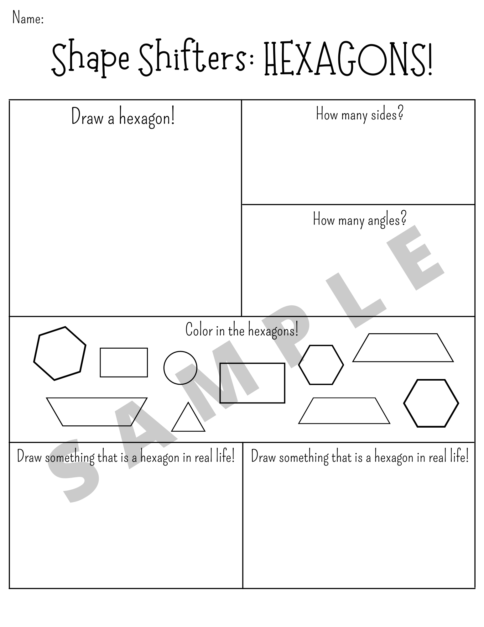 2D Shapes- Circles, Rectangles, Squares, Triangles, Trapezoids, and ...