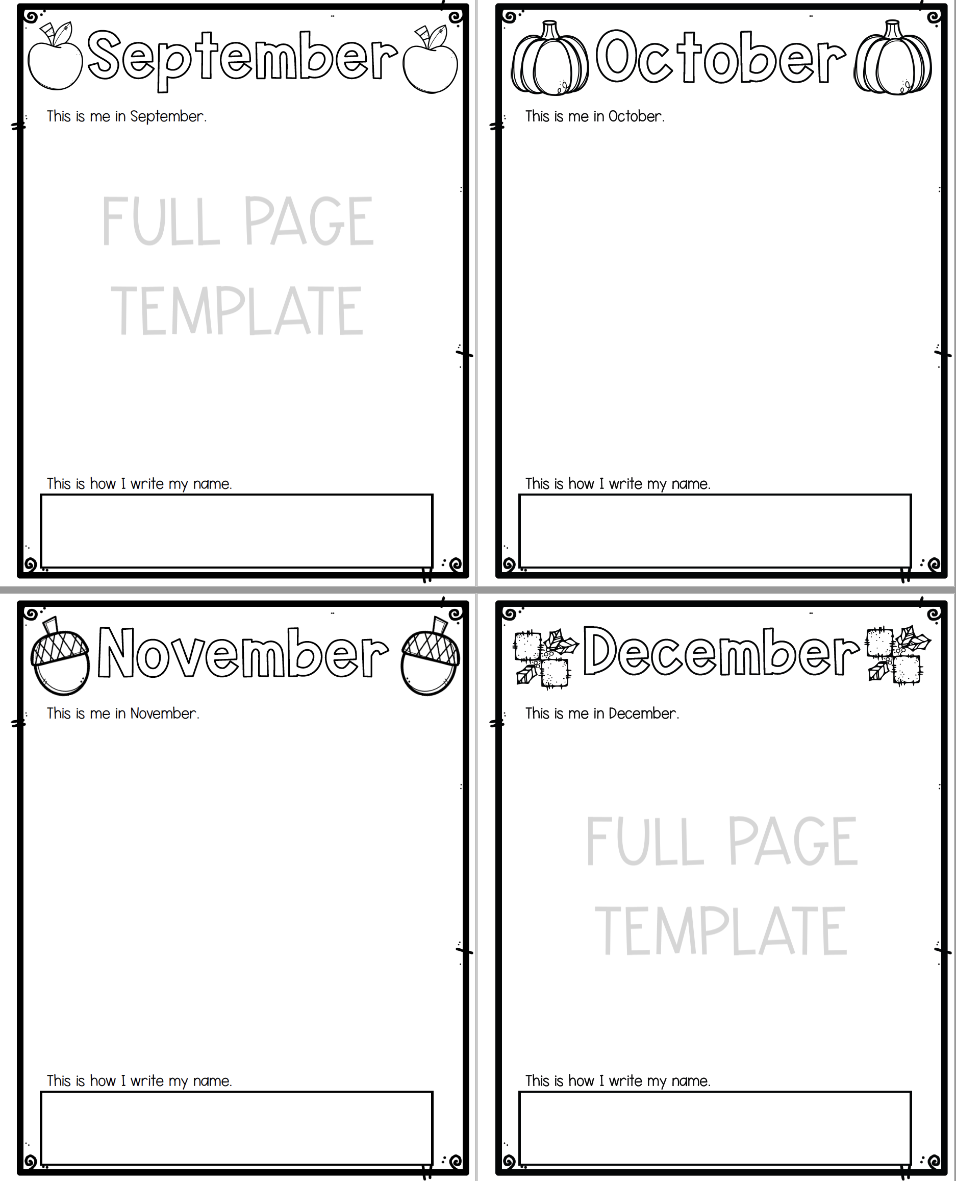 This is ME! Name and Self Portrait Book - Classful