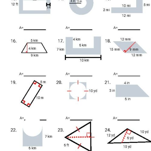 Finding Area Mixed Practice Worksheet - Set #1 - Classful