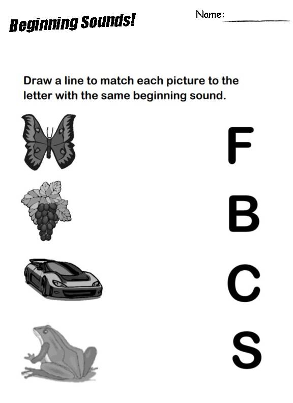 Beginning Sounds - 57 Printable Worksheets - Phonics - Kindergarten ...