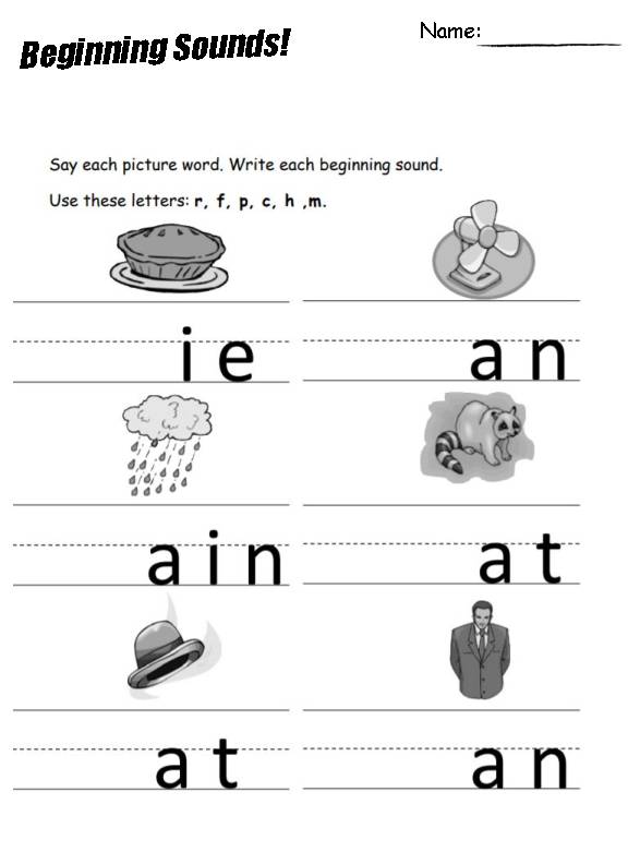 Beginning Sounds - 57 Printable Worksheets - Phonics - Kindergarten ...