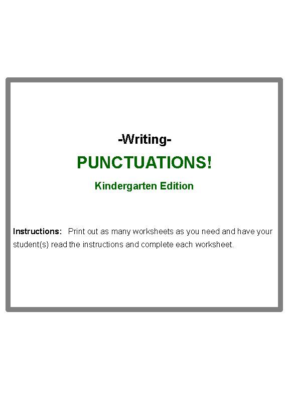 Punctuation Exercises - 20 Printable Worksheets - Writing ...