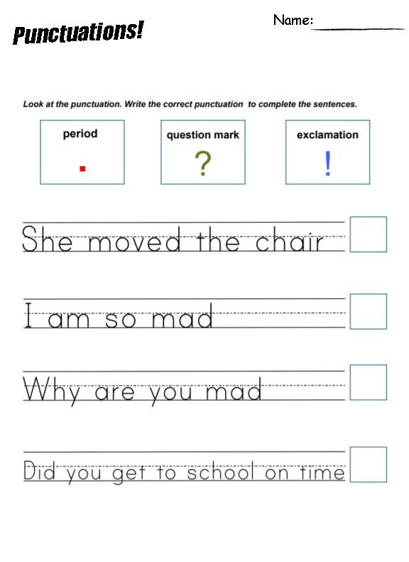 Punctuation Exercises - 20 Printable Worksheets - Writing ...