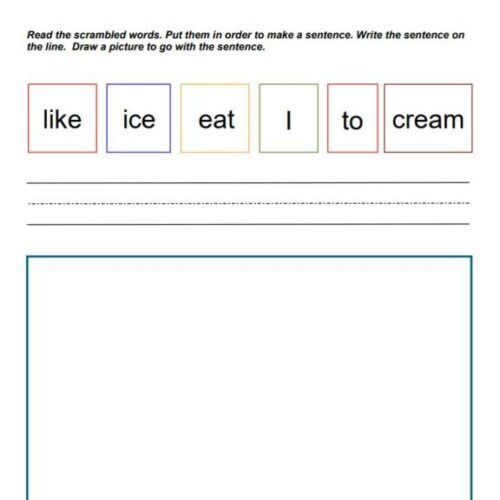 Writing Letters & Sentences - 30 Printable Worksheets - Grades K-1 ...