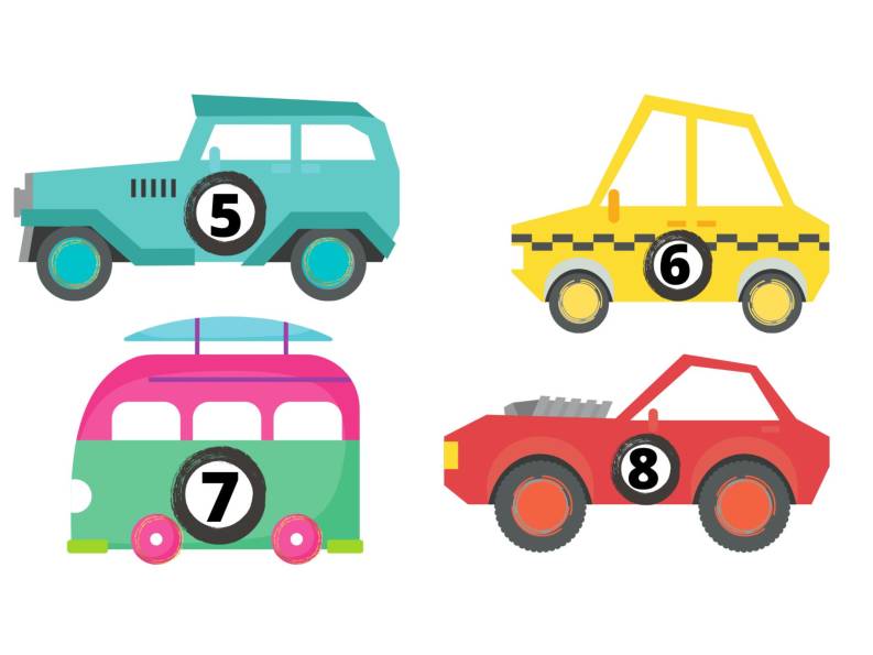 Car Race - Printable Math Game - Subtraction - 268 Flashcards - K-3 ...