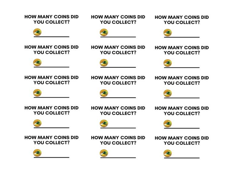 Gold Hunt - Printable Math Game - Find, Count & Write Numbers ...