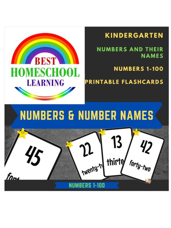 Number & Number Names - Printable Math Activity - 100 Flashcards ...