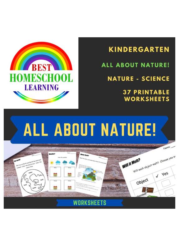 All About Nature - 37 Printable Worksheets - Science - Kindergarten ...