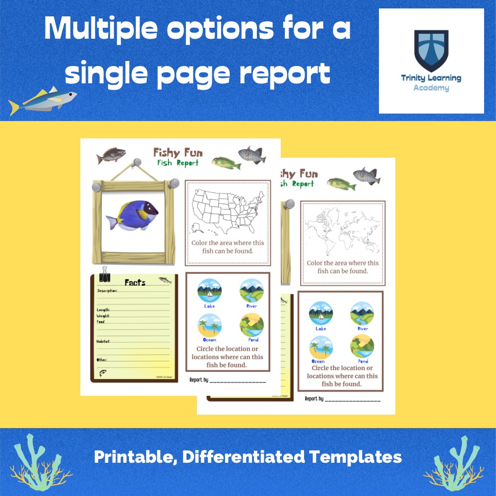 Fish Research Report Graphic Organizer - Classful