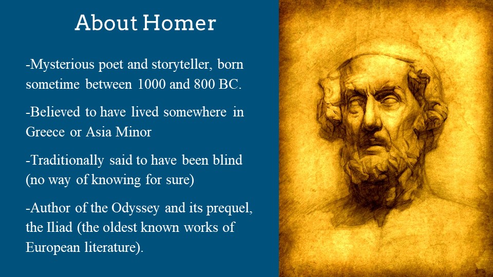 The Odyssey Powerpoint - Background, Characters, Overview (with speaker ...