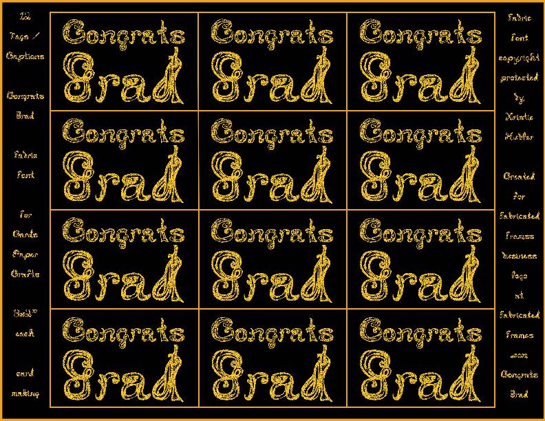 12 Congrats Grad Black Captions Tags Printable For Cards With Gold ...