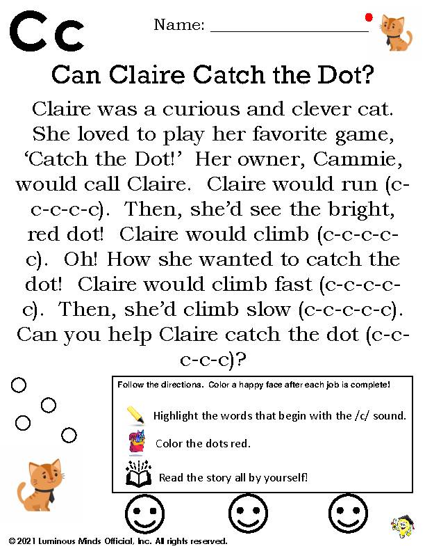 Reading Practice- Letter C - Classful