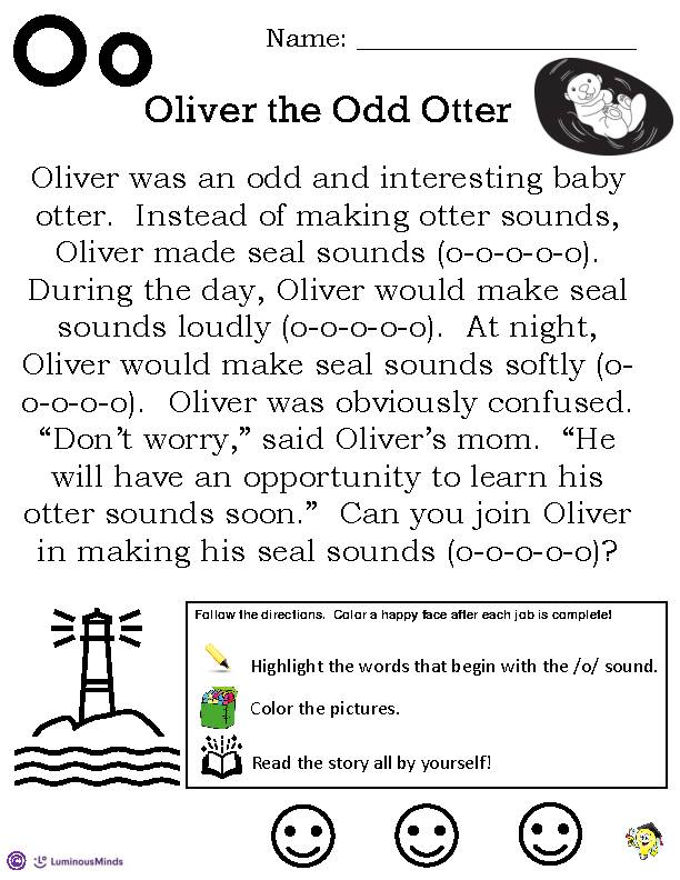 Reading Practice- Letter O - Classful