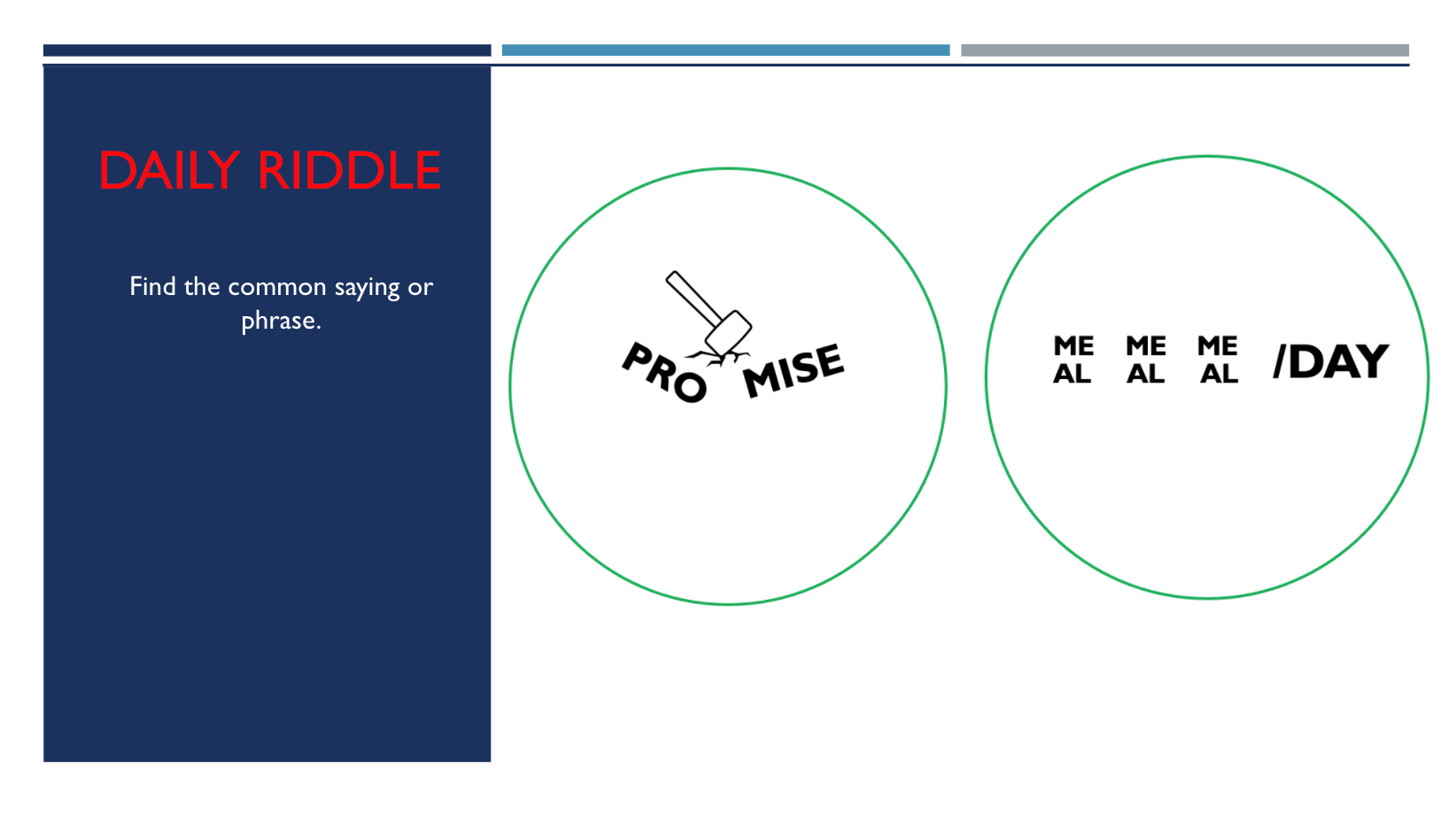 Daily Riddles, Brain Teasers, Problem Solving, Warm Ups and more Fun ...