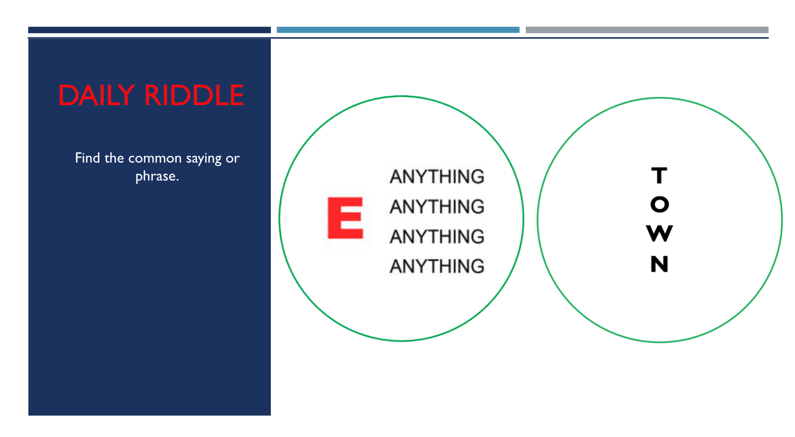 Daily Riddles, Brain Teasers, Problem Solving, Warm Ups and more Fun ...