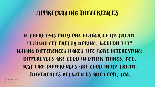 Based on the books, I Am Me and It's OK To Be Different APPRECIATING ...
