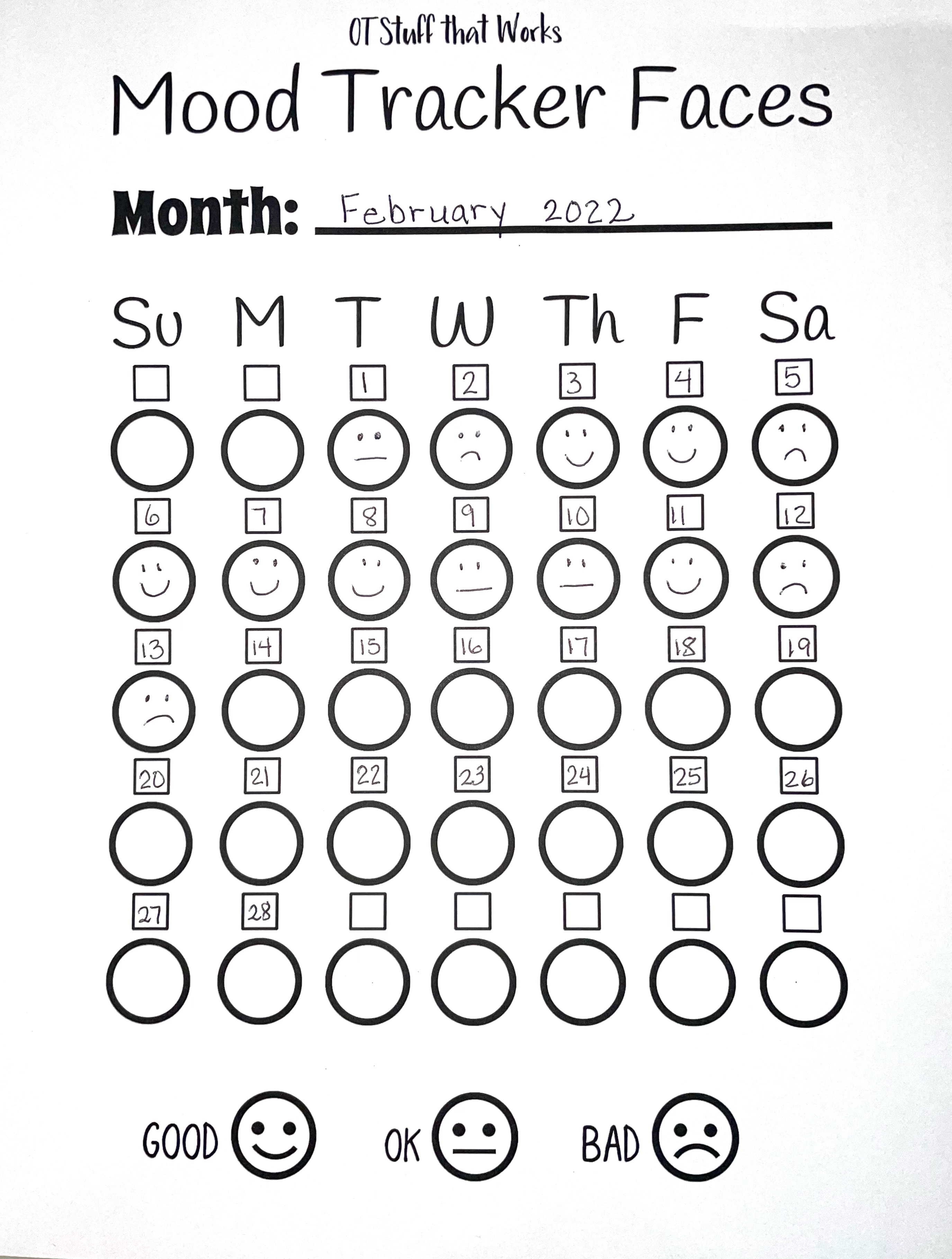 Mood Tracker Faces - Classful