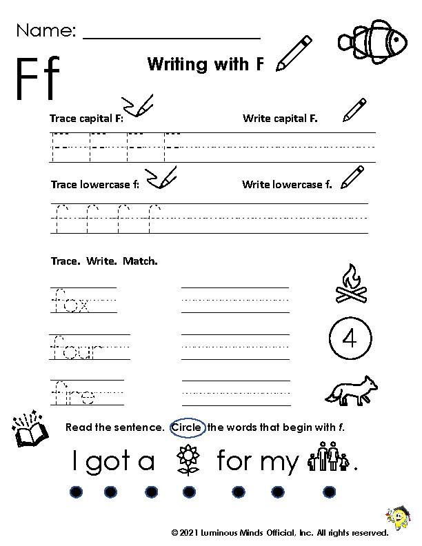 Letter Practice- Writing With F - Classful