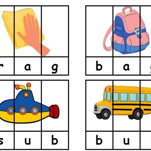 CVC Puzzles! 56 Puzzles - Printable Reading & Spelling Game K-3 - Classful