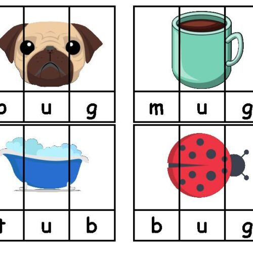 CVC Puzzles! 56 Puzzles - Printable Reading & Spelling Game K-3 - Classful