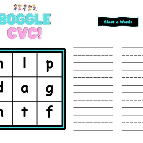 Boggle CVC! 33 Puzzles - Printable CVC Reading & Spelling Game- K-3 ...