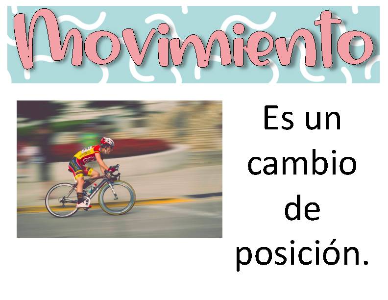 Fuerza y movimiento tarjetas de vocabulario - Classful