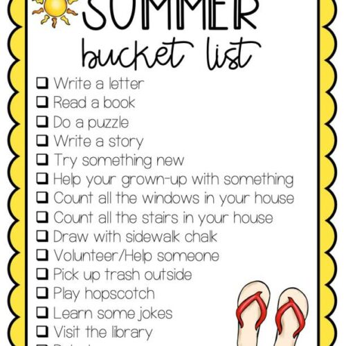 End of Year Summer Bucket List - Classful