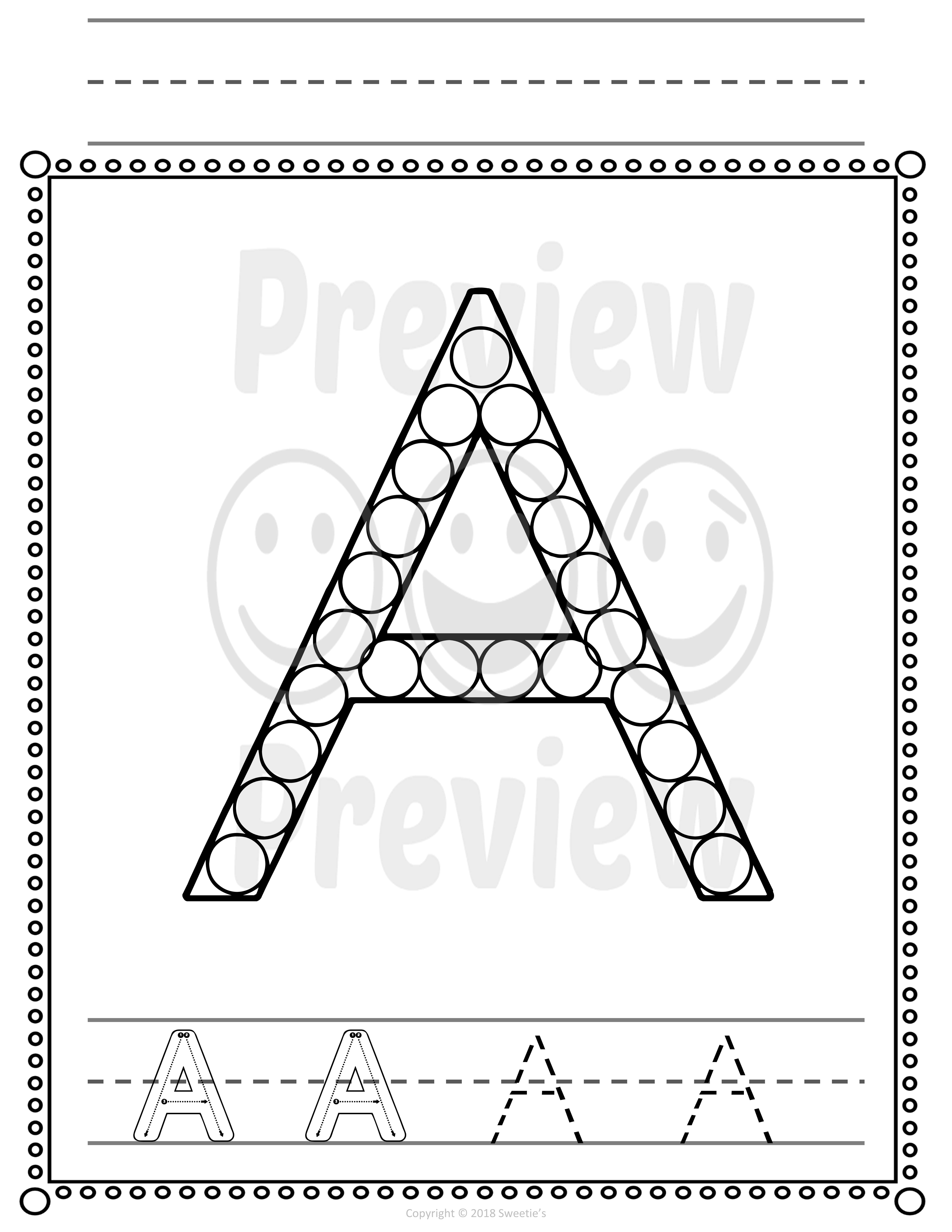 Alphabet and Number Worksheets Bingo Dabber - Classful