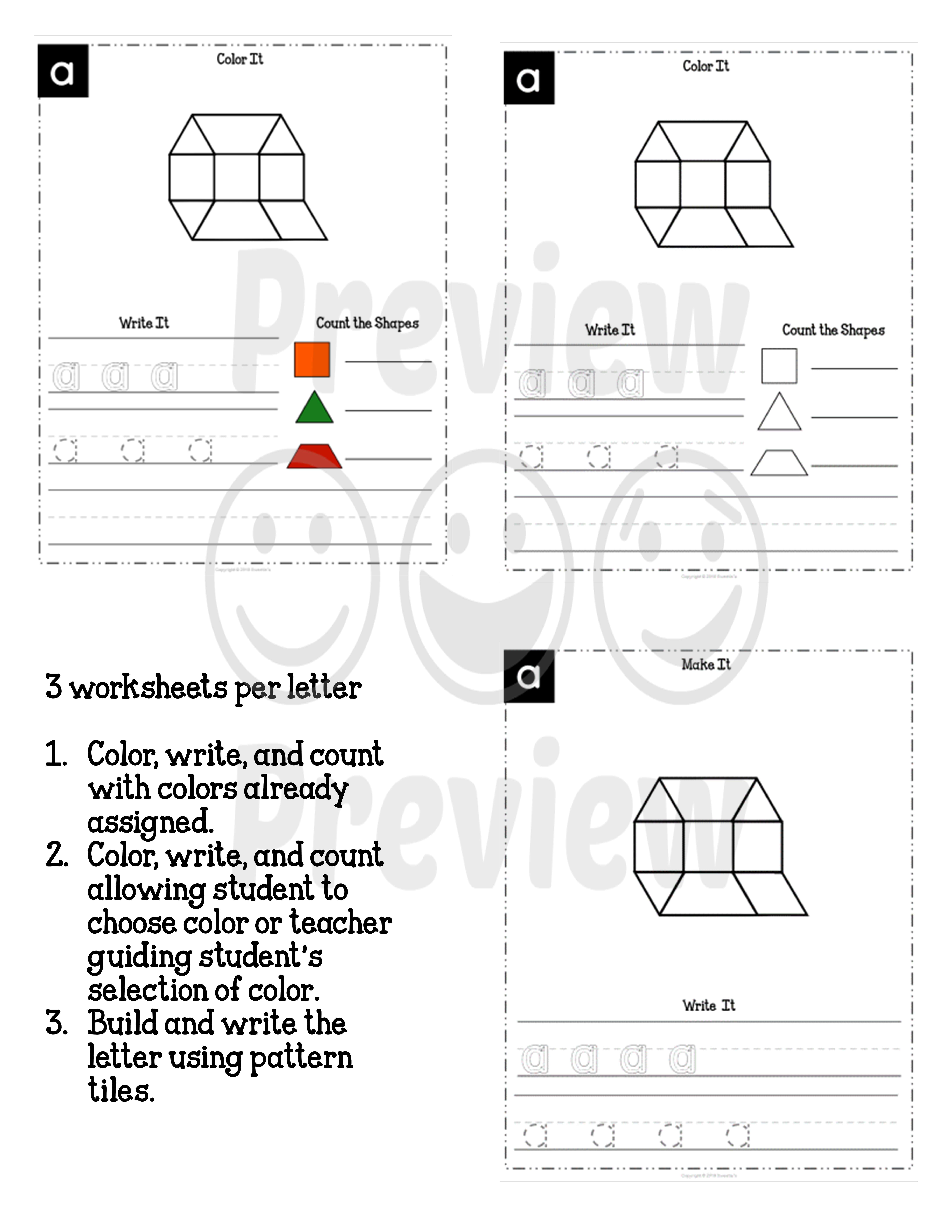 Alphabet Pattern Blocks Mats Lower Case - Classful