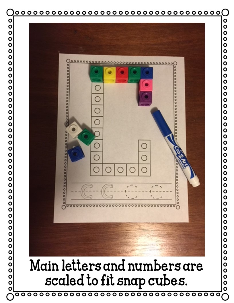 Snap Cube Alphabet and Numbers Worksheets - Classful