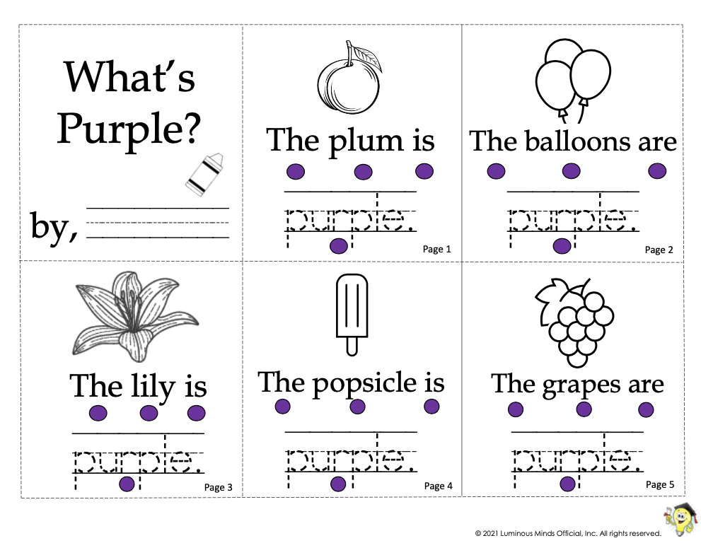 The Color Purple Activity Pack | Introduce and Teach the Color Purple ...