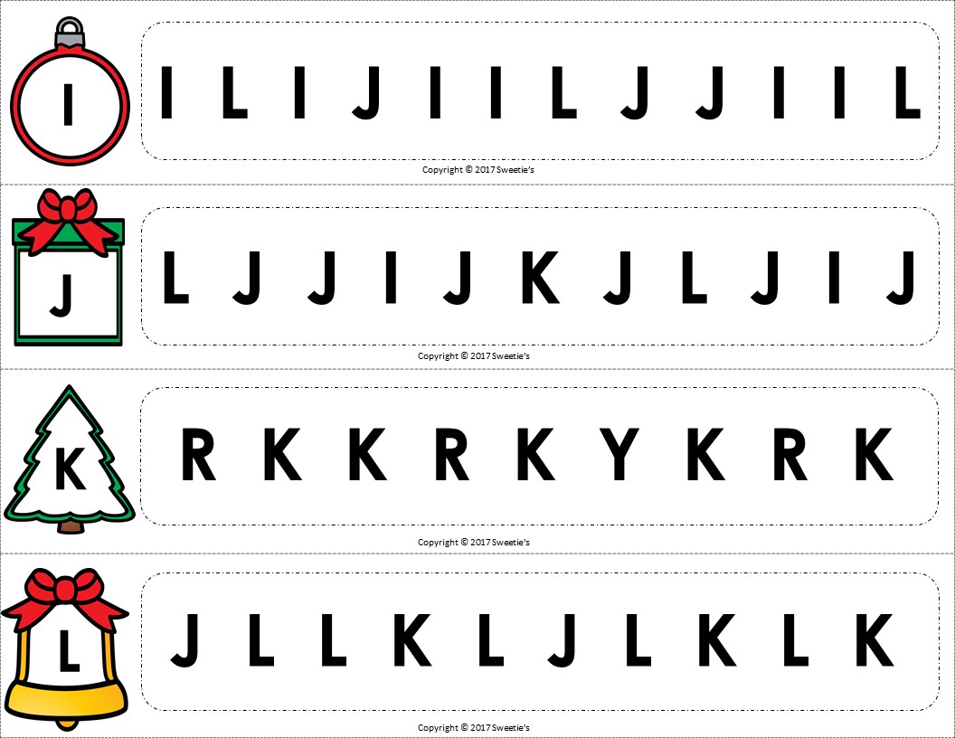 Alphabet Discrimination Activities - Christmas - Classful
