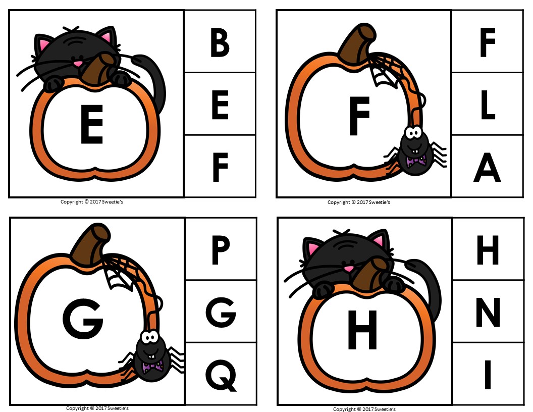 Alphabet Discrimination Activities - Pumpkin - Classful