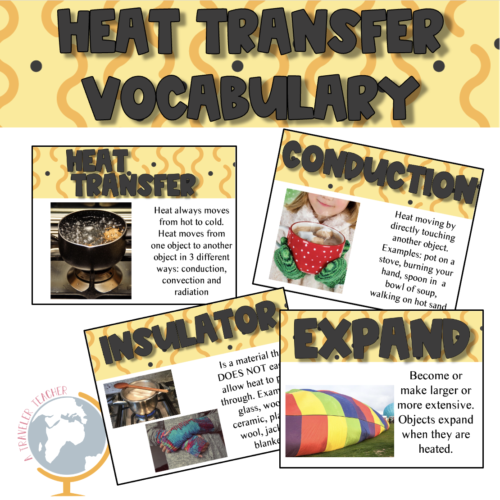 Heat transfer vocabulary flash cards - Classful