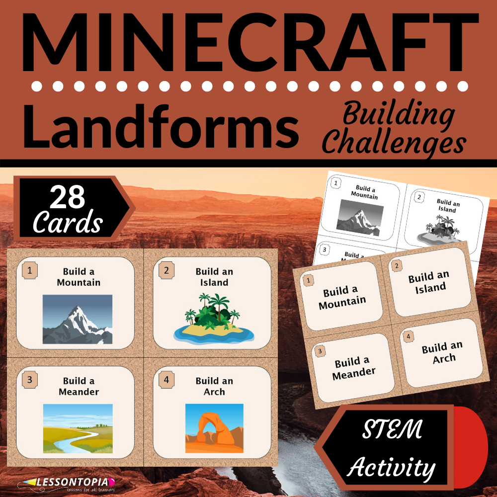 Minecraft Building Challenges | STEM Activities | Task Cards - Classful