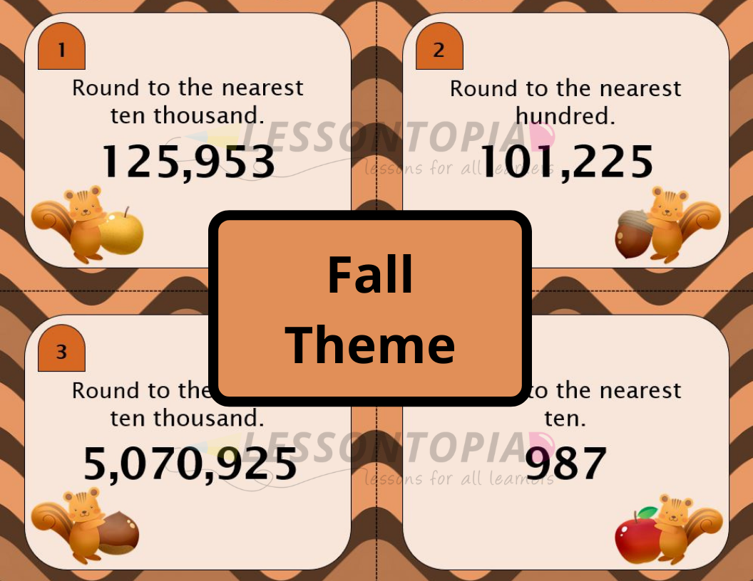 Rounding Whole Numbers | Task Cards | Bundle - Classful