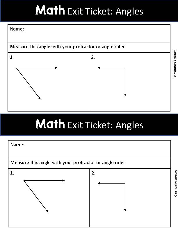 Math Lesson- Measuring Angles (Tape Activity) - Classful