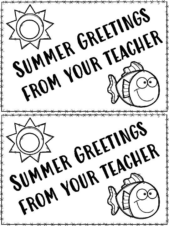 Teacher Summer Postcards- Welcome to Class - Classful