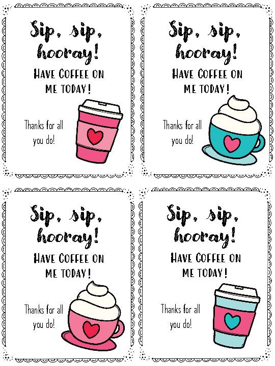 Teacher Thank You, Coffee Gift Tag - Classful