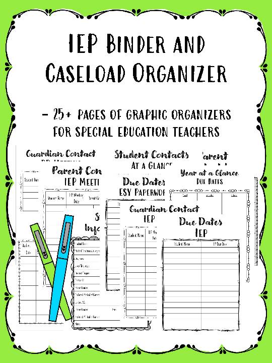 IEP Binder and Caseload Organizer - Classful