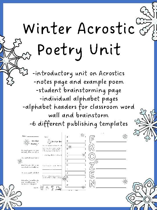 Winter Words For Acrostic Poems | Sitedoct.org